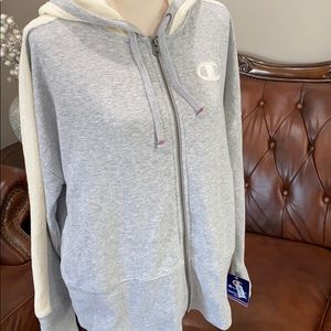 Champion | Tops | Champion Heritage Herringboneaccent Zip Hoodie | Poshmark